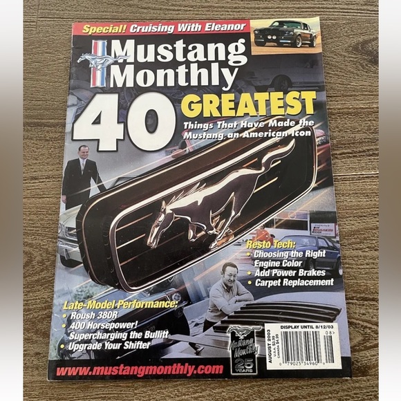 Other | Vintage Original 203 Mustang Monthly 40 Greatest Magazine ...